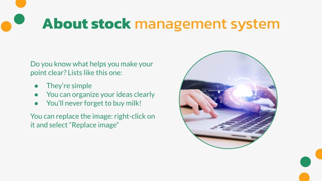 Stock Management System Project Proposal | Google Slides & PPT