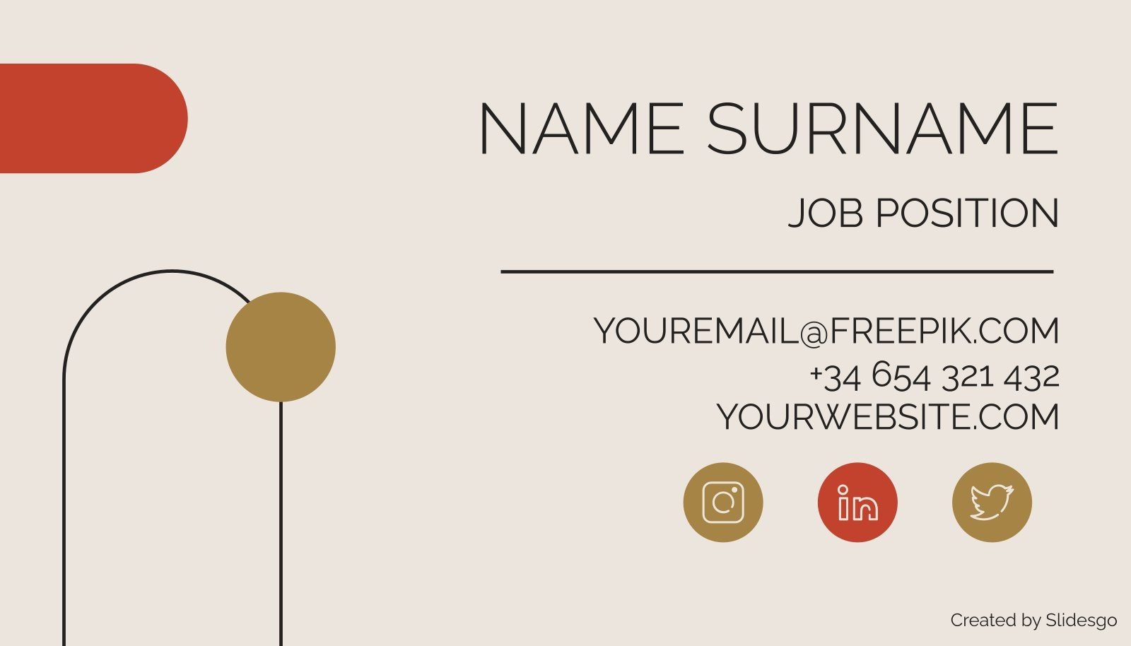 Simple Business Card | Google Slides & PowerPoint template