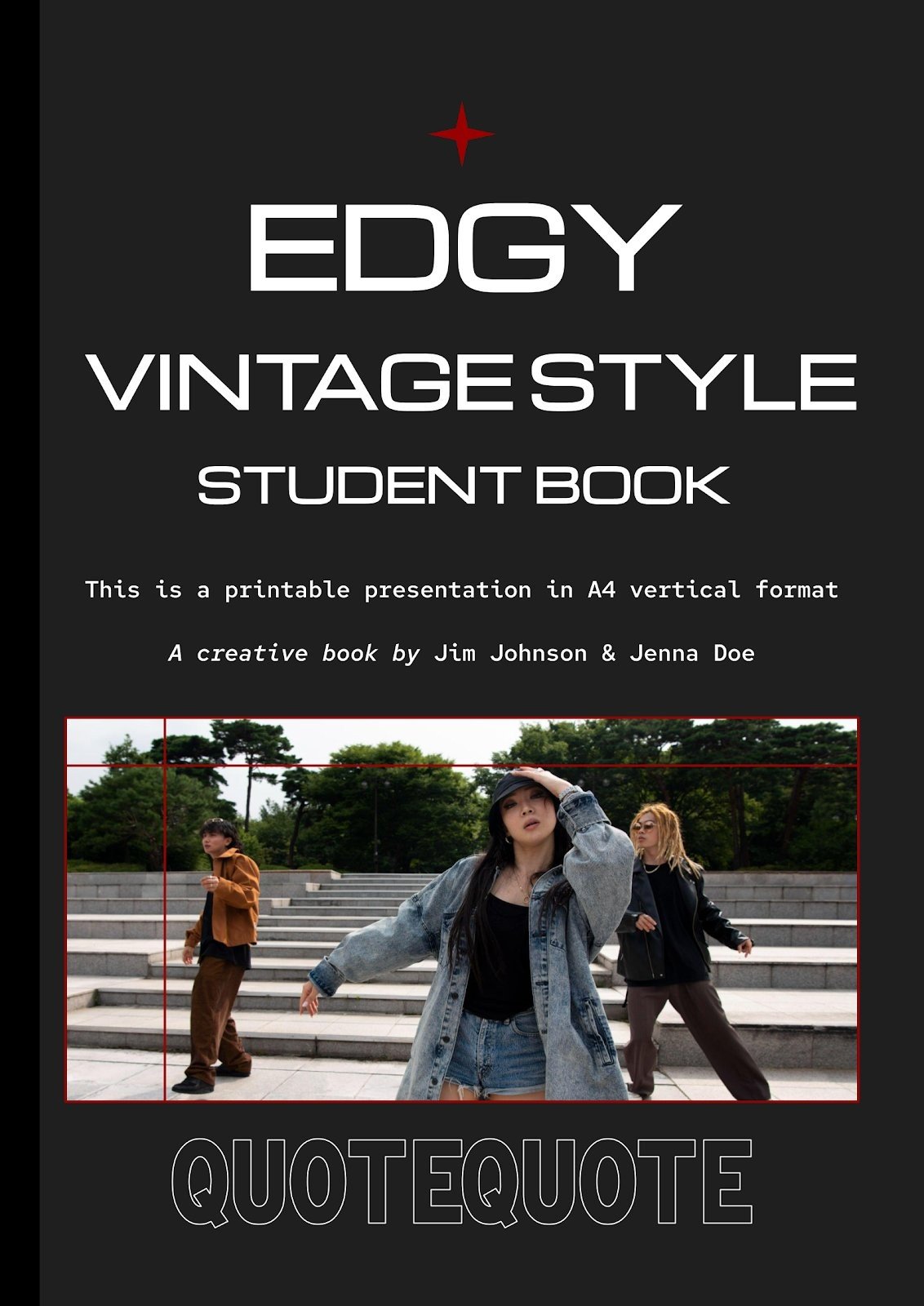 Edgy Vintage Style Student Book | Google Slides & PowerPoint