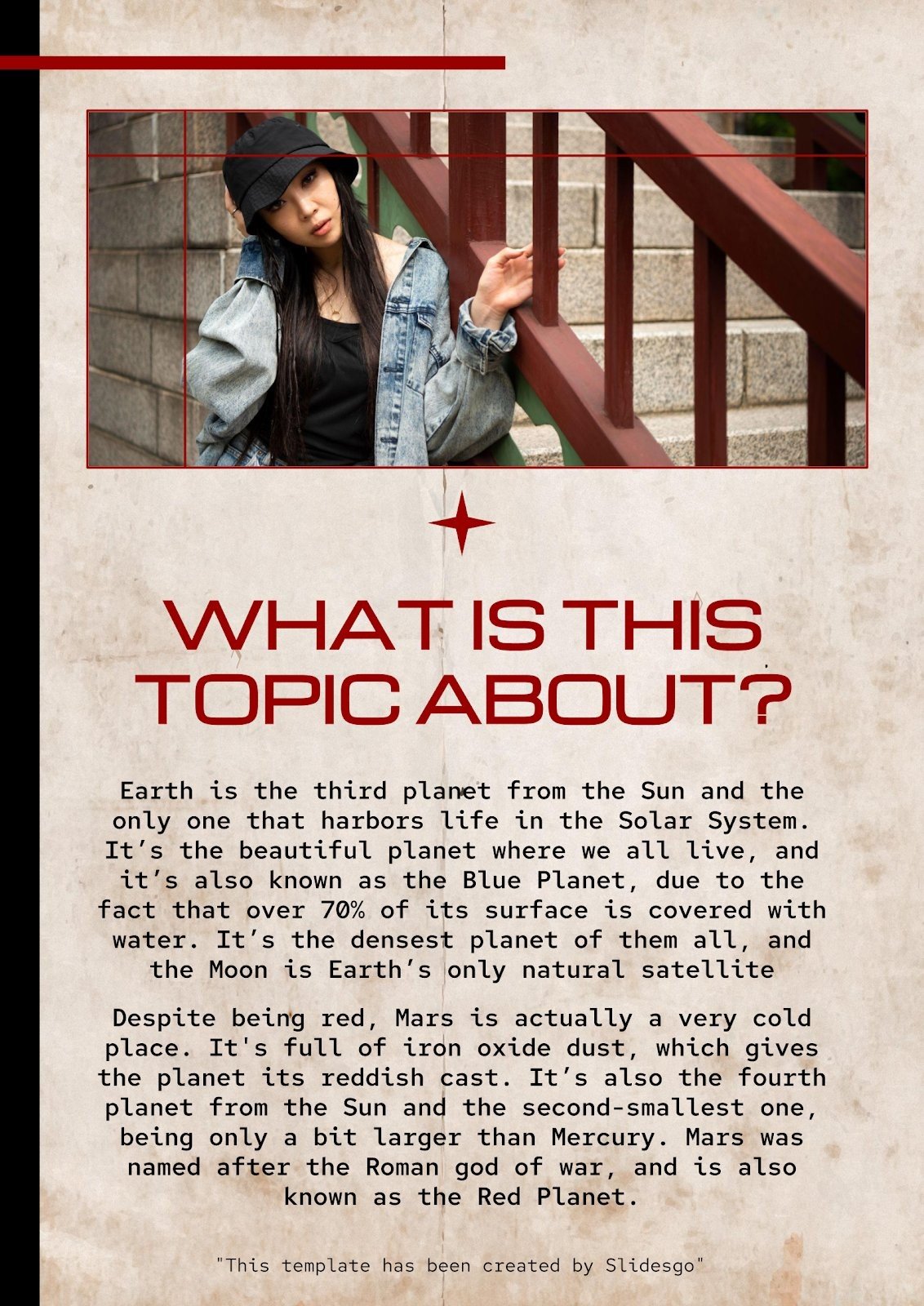 Edgy Vintage Style Student Book | Google Slides & PowerPoint