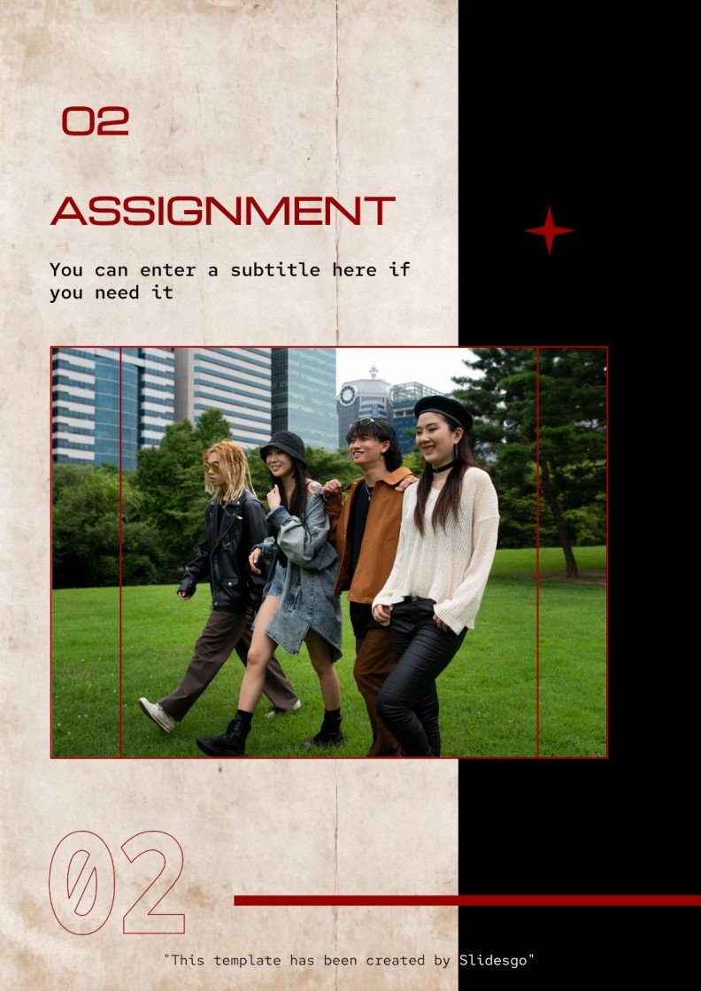 Edgy Vintage Style Student Book | Google Slides & PowerPoint