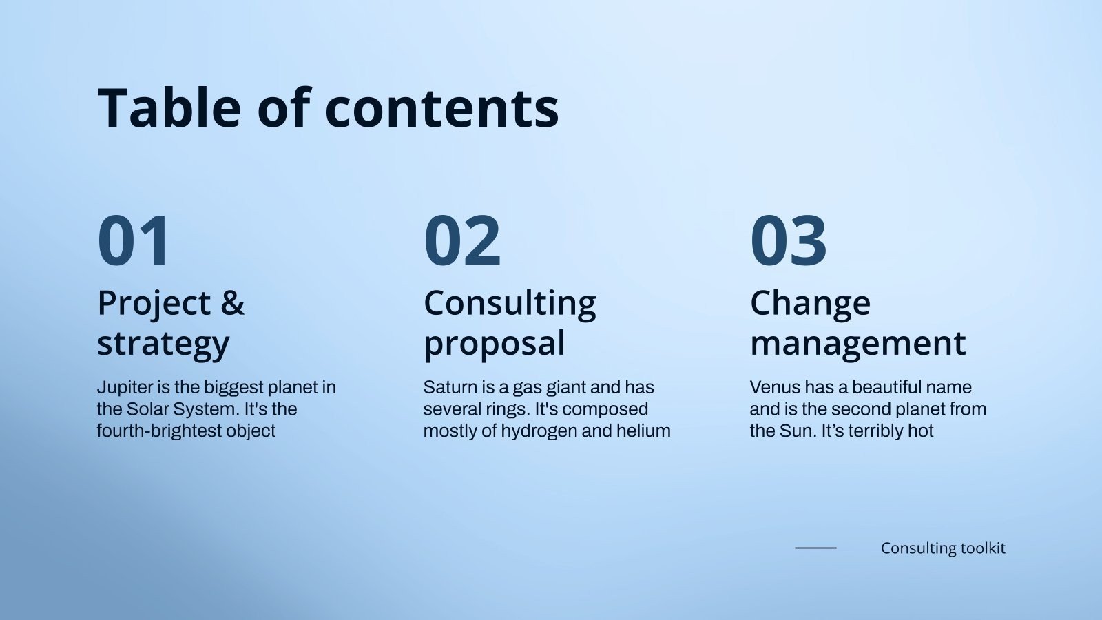 Basic Template: Formal Gradients Consulting Toolkit