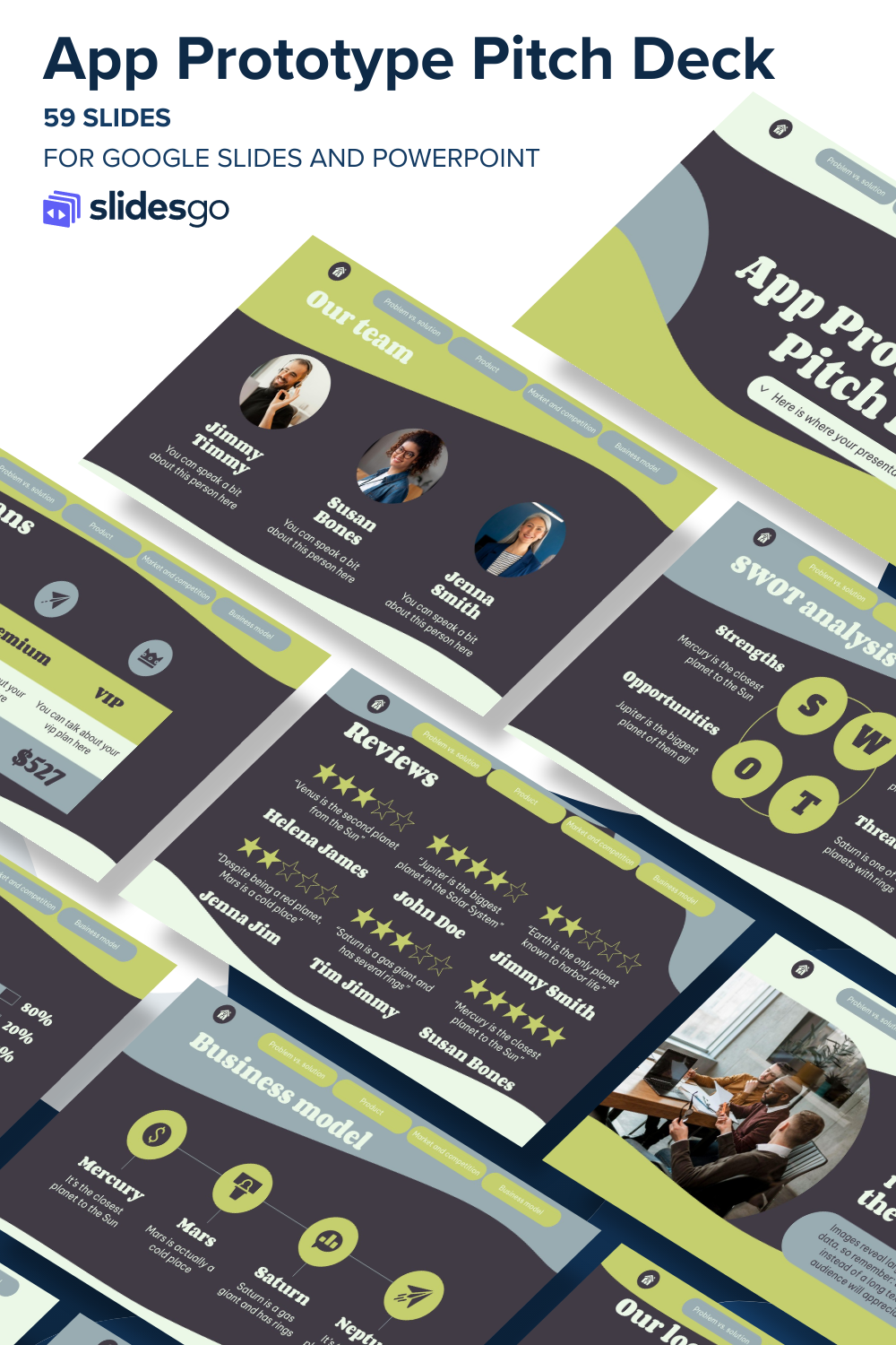 App Prototype Pitch Deck | Google Slides & PowerPoint