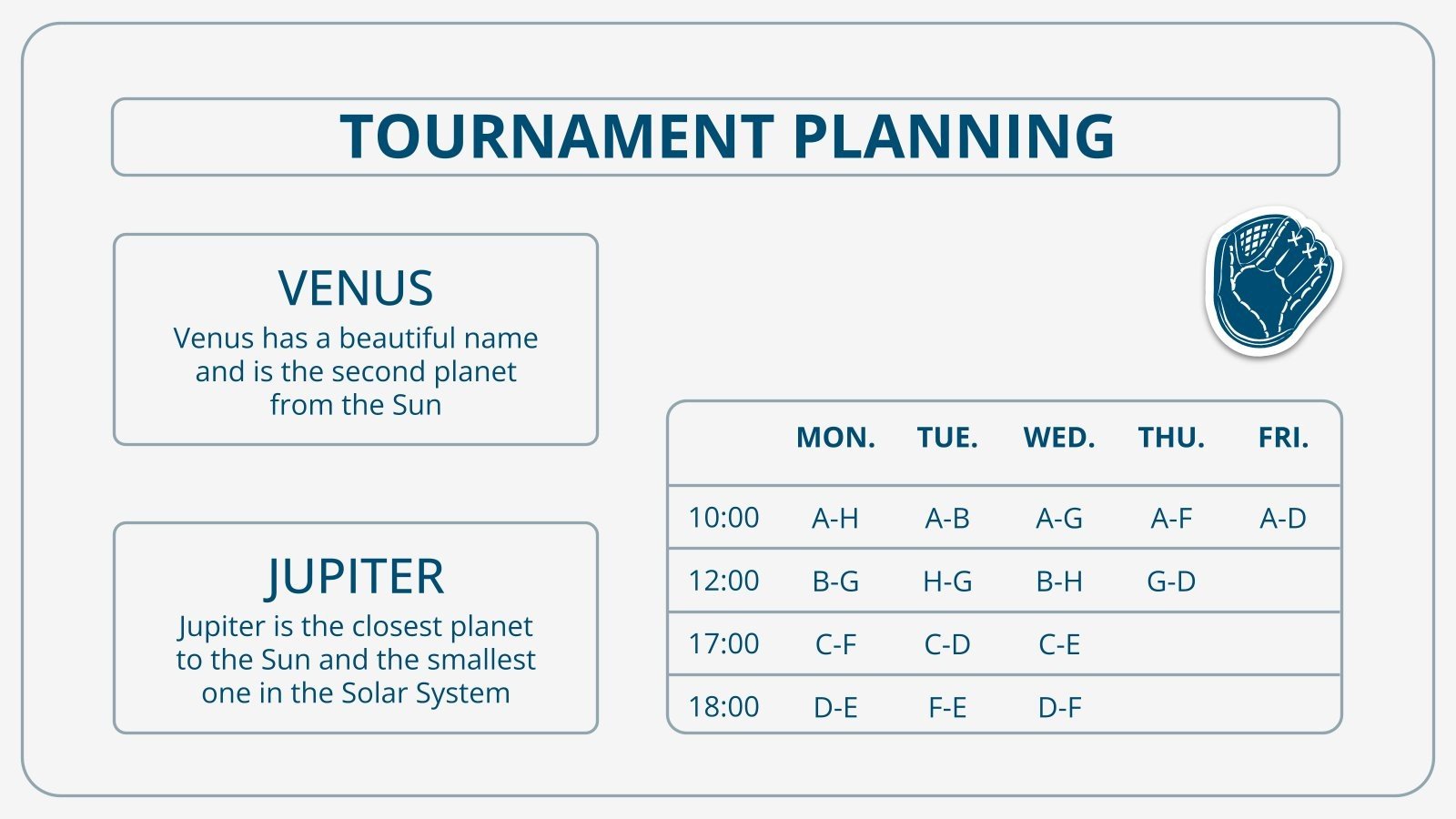 Event Planning Proccess for Sport Tournaments