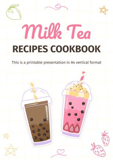 Milk Tea Recipes Cookbook | Google Slides & PowerPoint