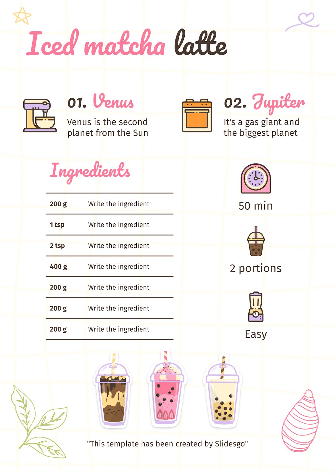 Livro de receitas de chá com leite | Google Slides e PowerPoint