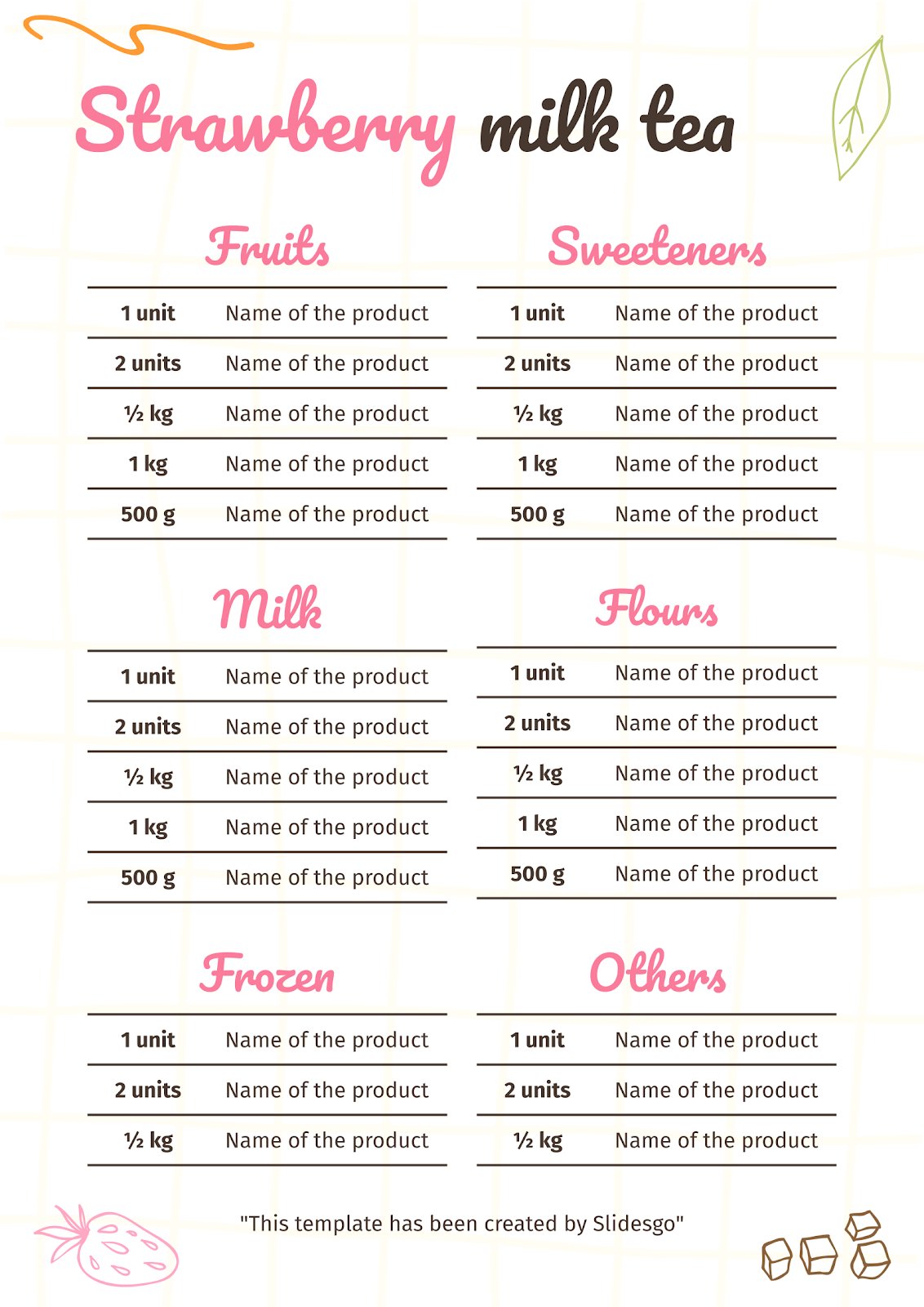 Milk Tea Recipes Cookbook | Google Slides & PowerPoint