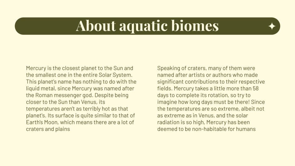 Environmental Biology Major for College: Aquatic Biomes