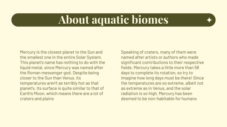 Environmental Biology Major for College: Aquatic Biomes