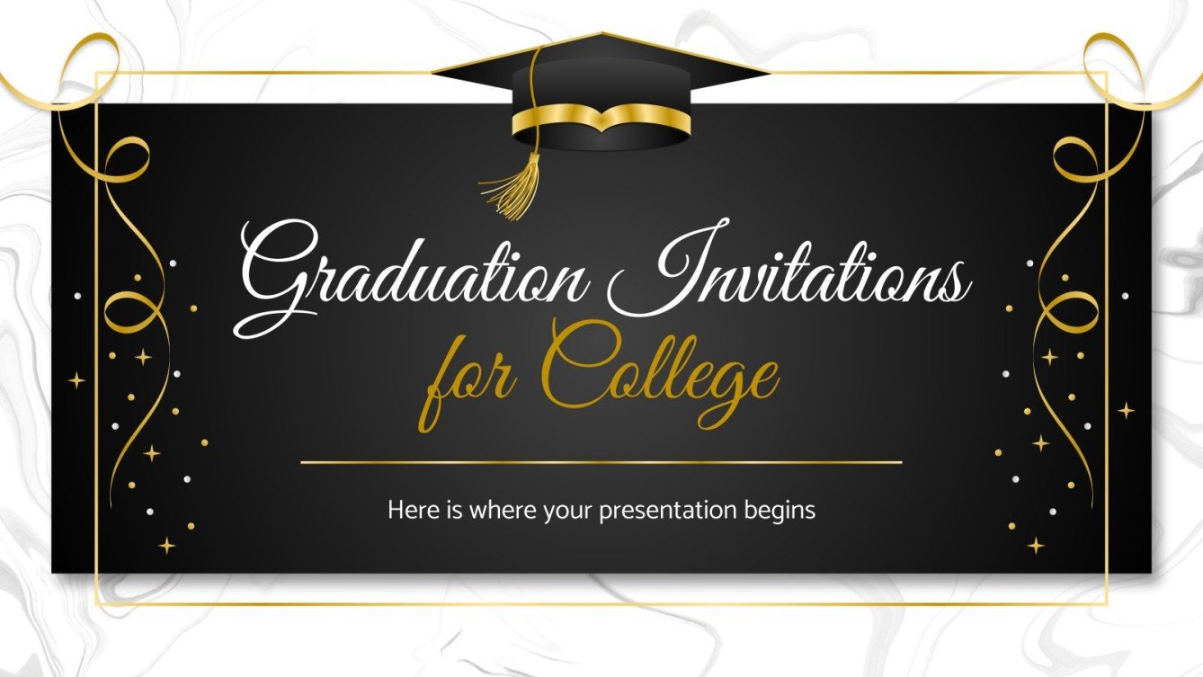 Graduation Invitations for College | Google Slides & PPT