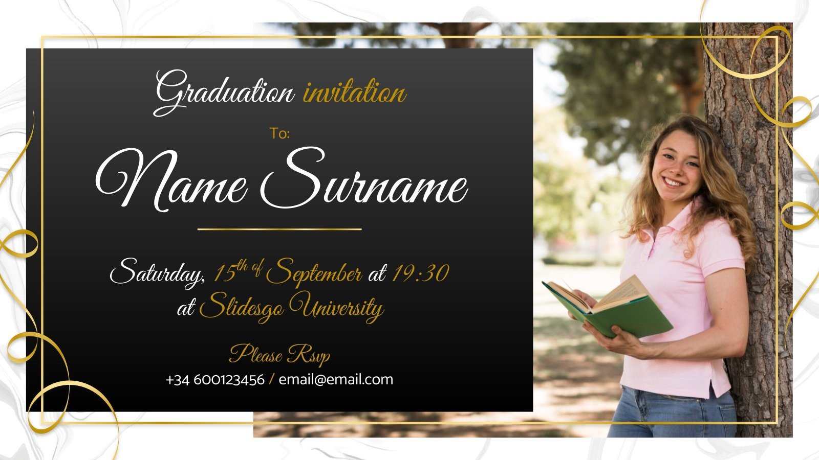 Graduation Invitations for College | Google Slides & PPT