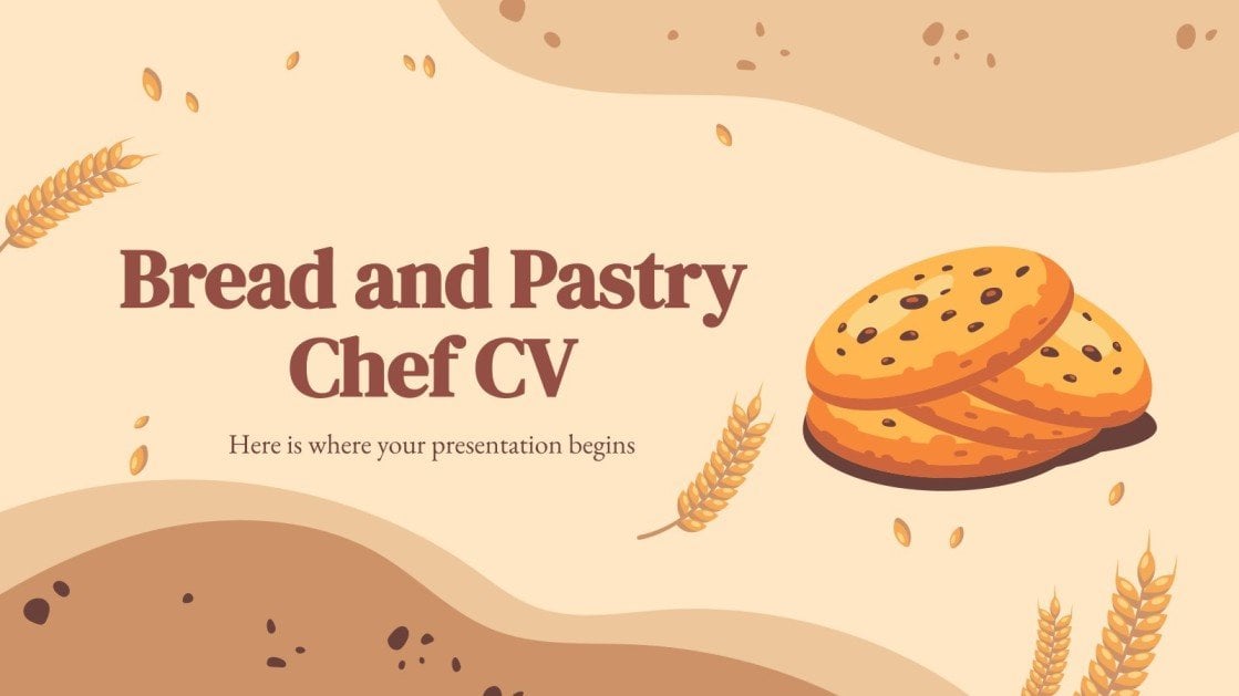 CV de chef pastelero | Tema de Google Slides y PowerPoint