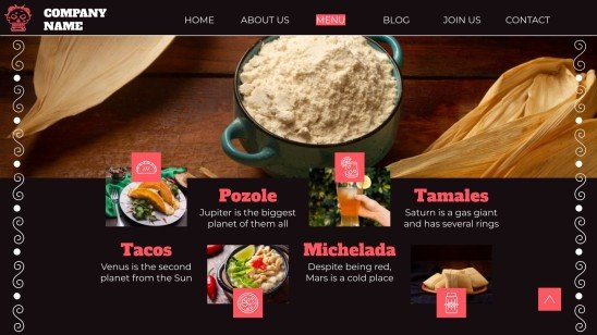 Mexican Restaurant Website Design | Google Slides & PPT