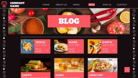 Mexican Restaurant Website Design | Google Slides & PPT