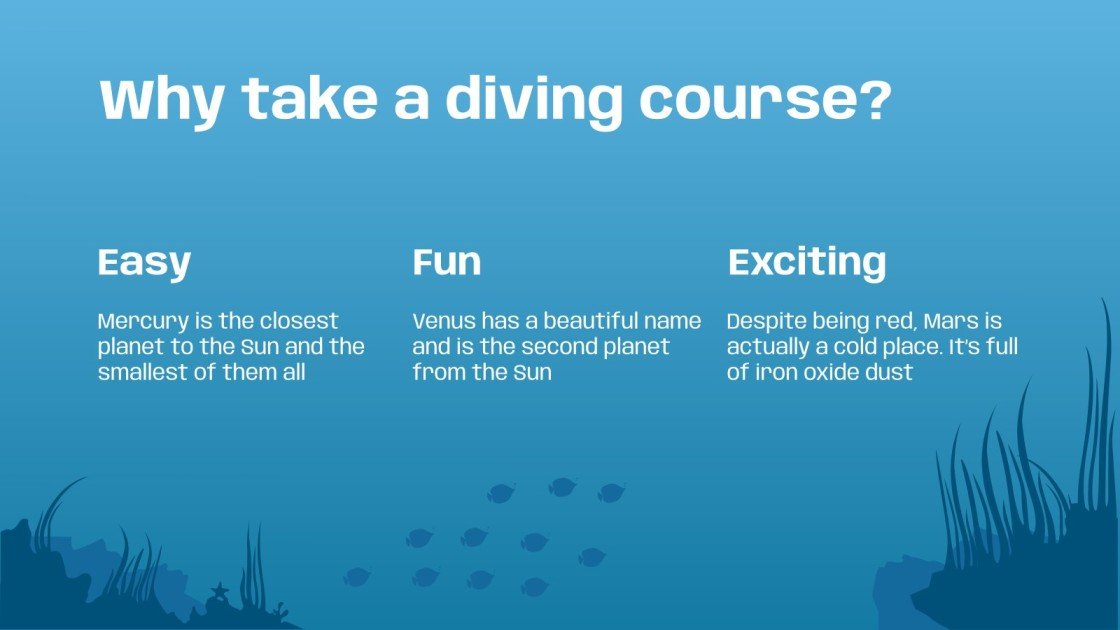 Open Water Diving Course | Google Slides & PowerPoint