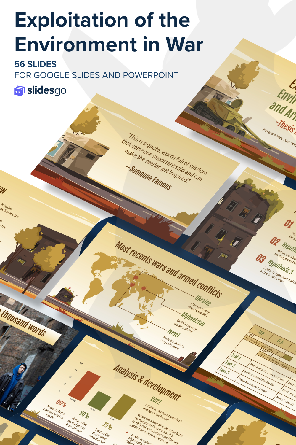 Exploitation of the Environment in War | Google Slides & PPT