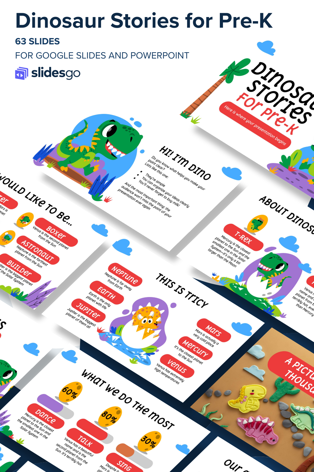 Dinosaur Stories for Pre-K | Google Slides & PowerPoint