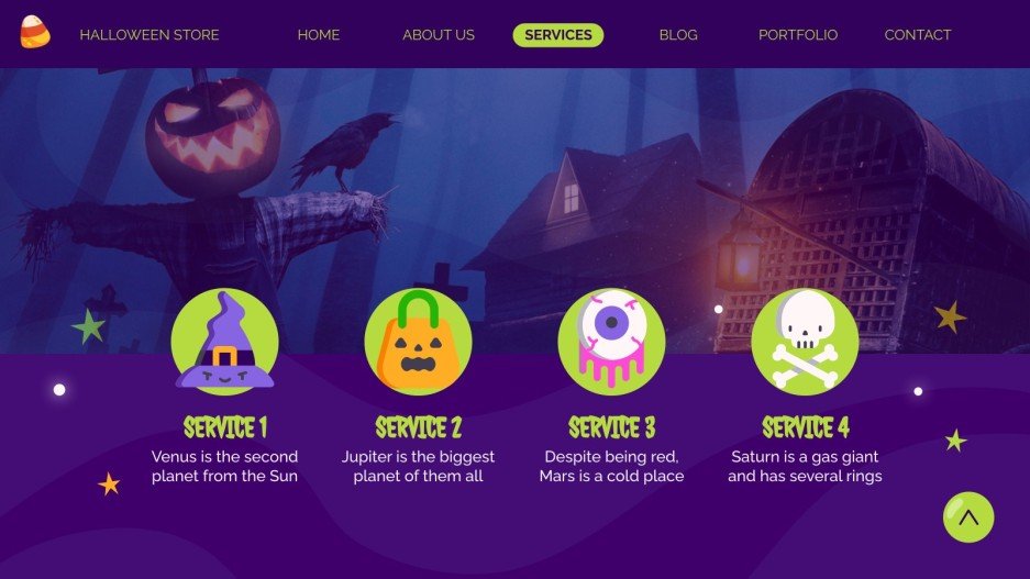 Halloween Online Store Website Design | Google Slides & PPT