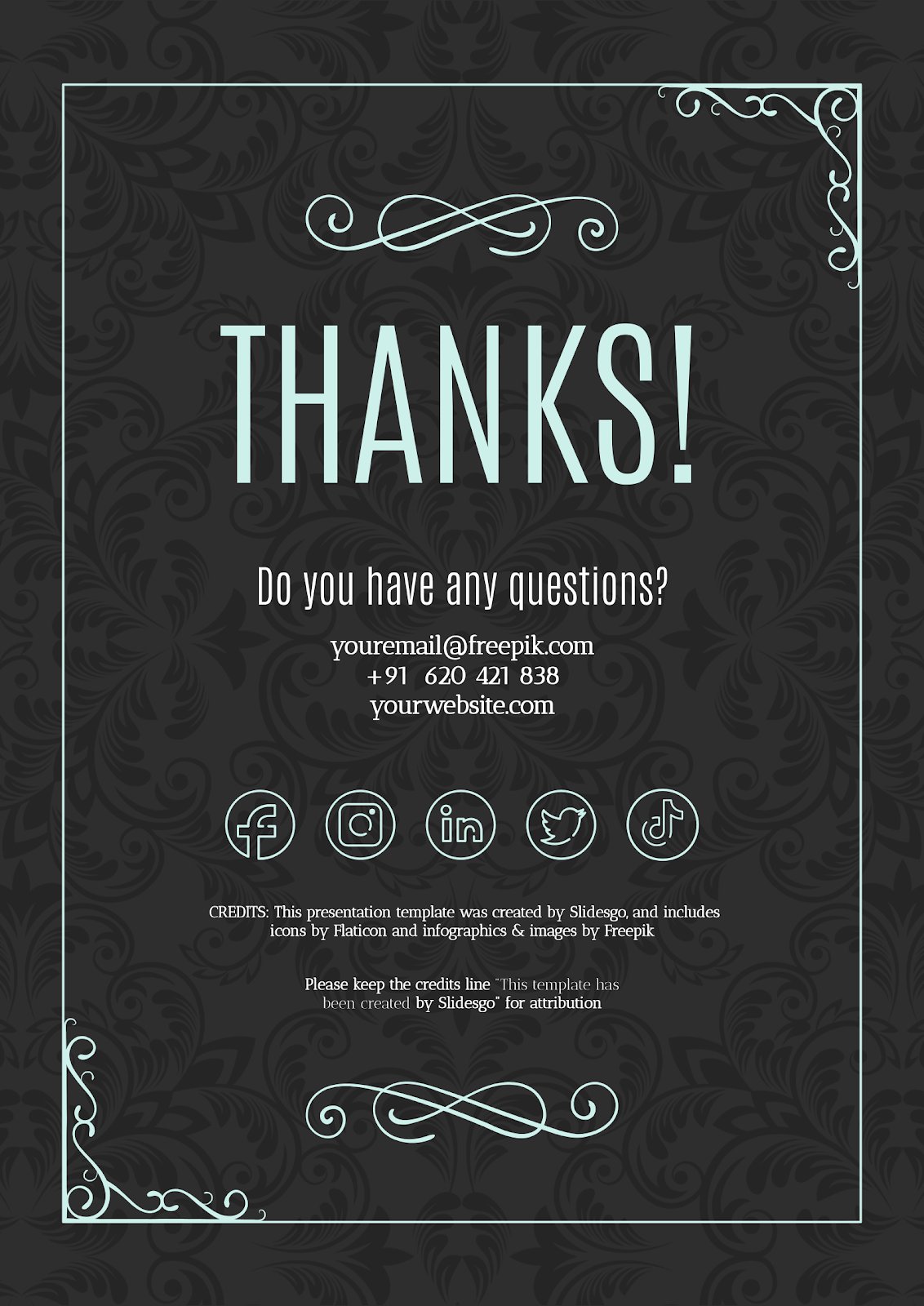 Menu du banquet de luxe | Google Slides et PowerPoint