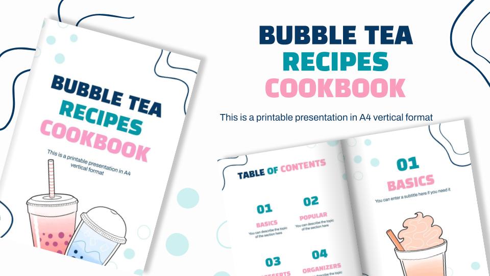 Free Cookbook templates for Google Slides and PowerPoint