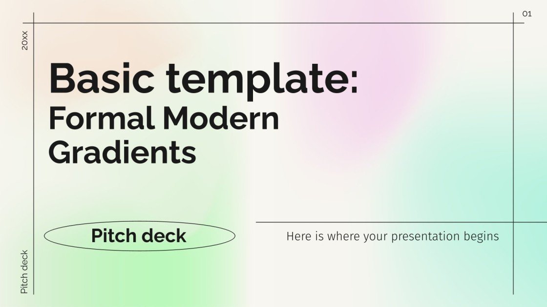 Basic Template: Formal Modern Gradients Pitch Deck