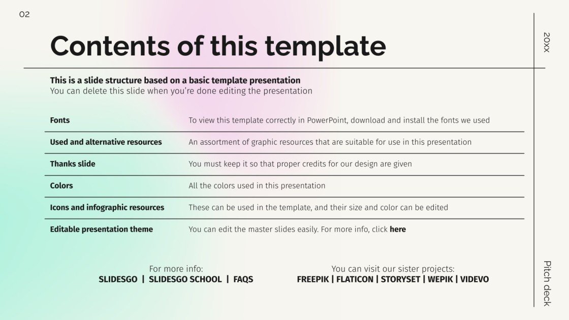 Basic Template: Formal Modern Gradients Pitch Deck
