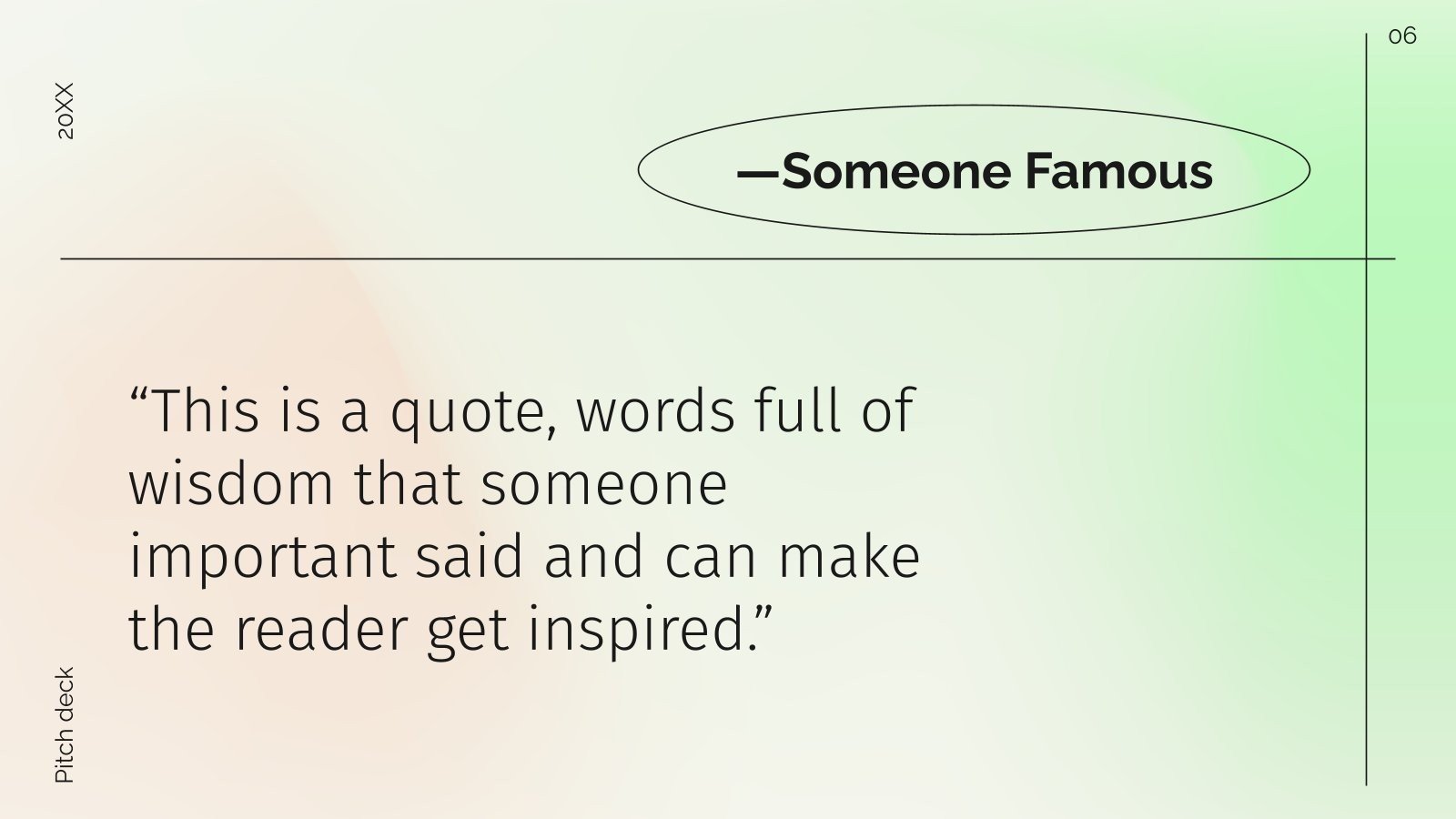 Basic Template: Formal Modern Gradients Pitch Deck