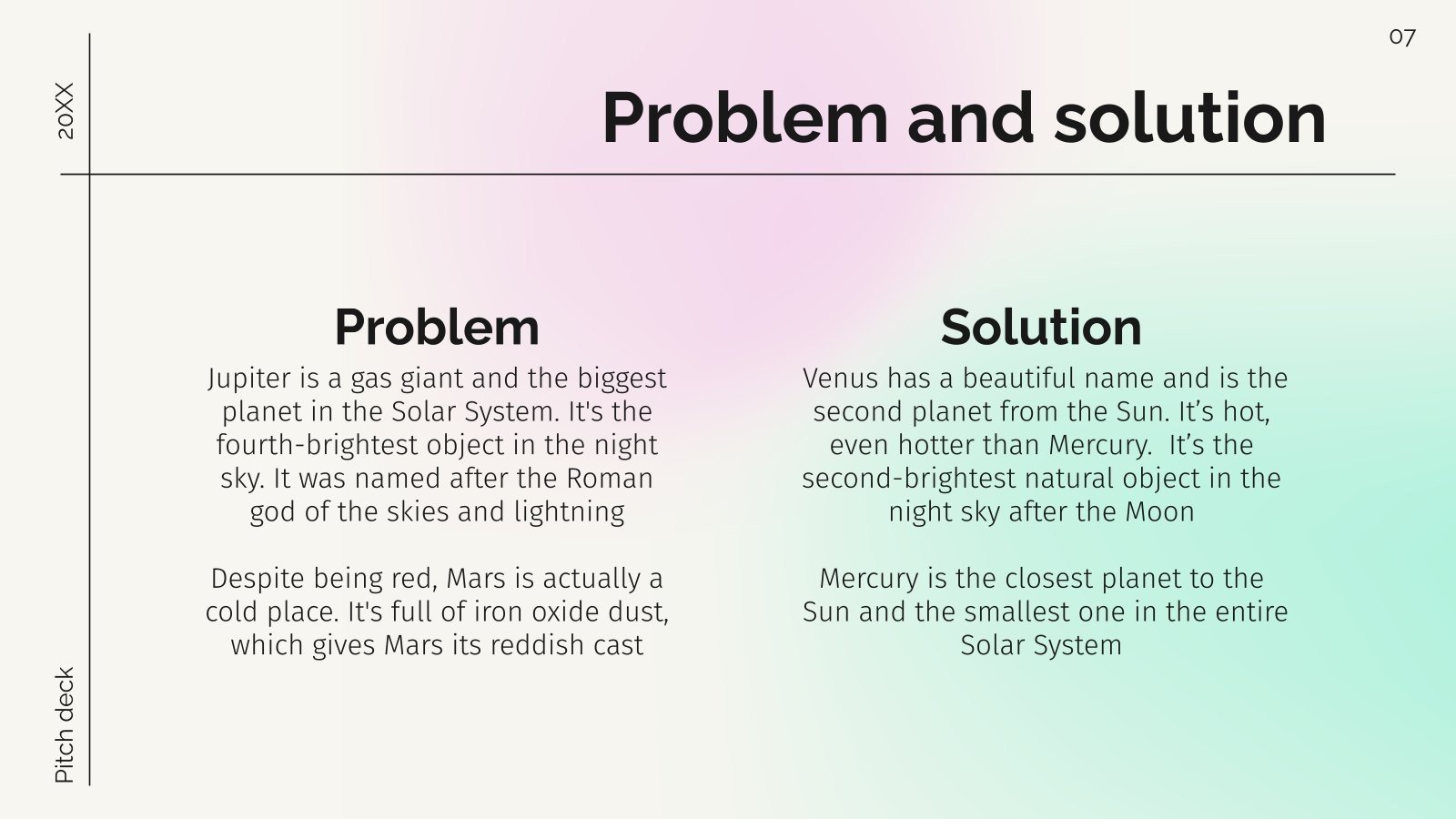 Basic Template: Formal Modern Gradients Pitch Deck