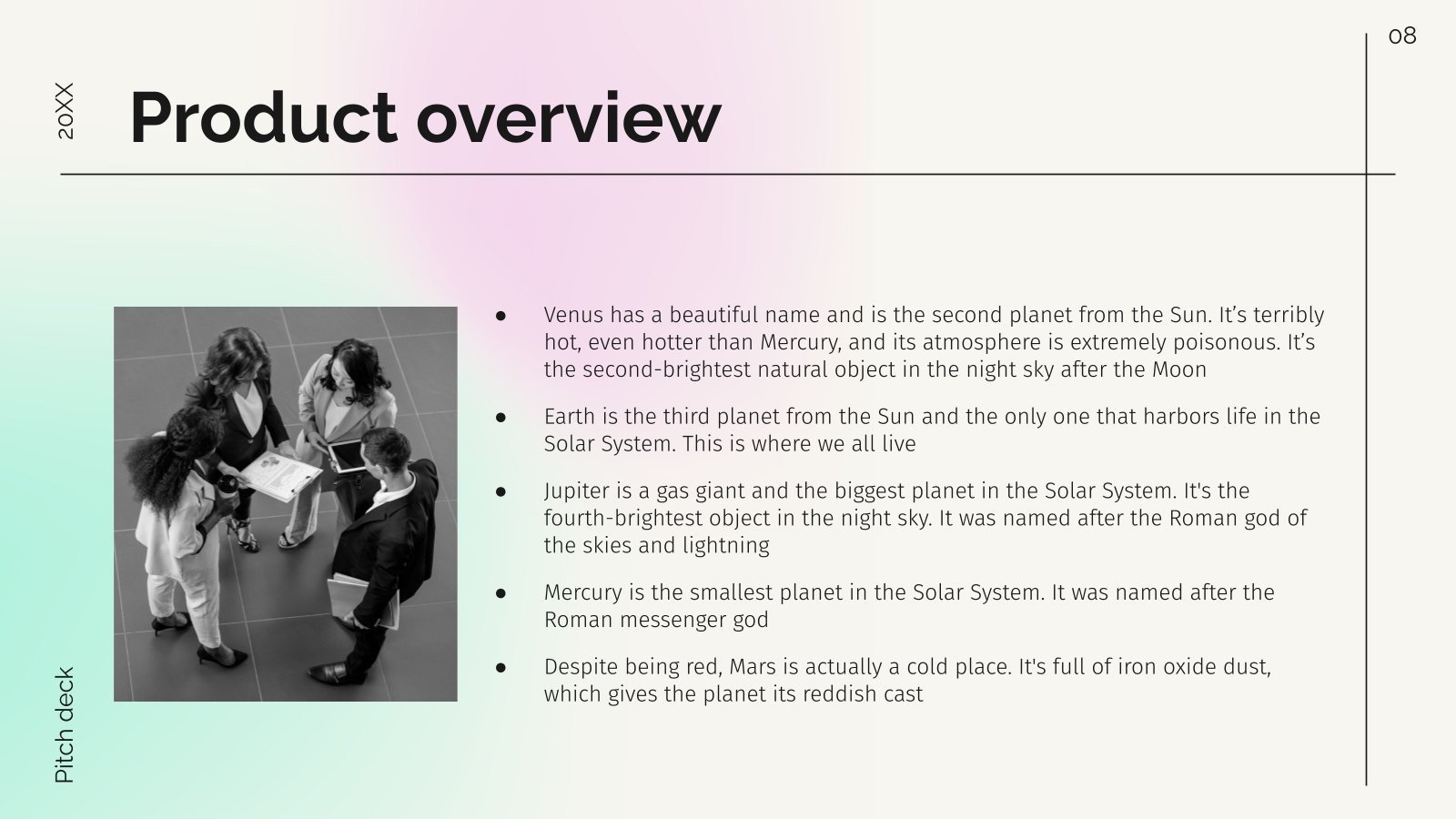 Basic Template: Formal Modern Gradients Pitch Deck