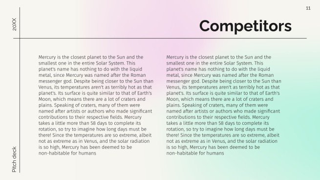 Basic Template: Formal Modern Gradients Pitch Deck