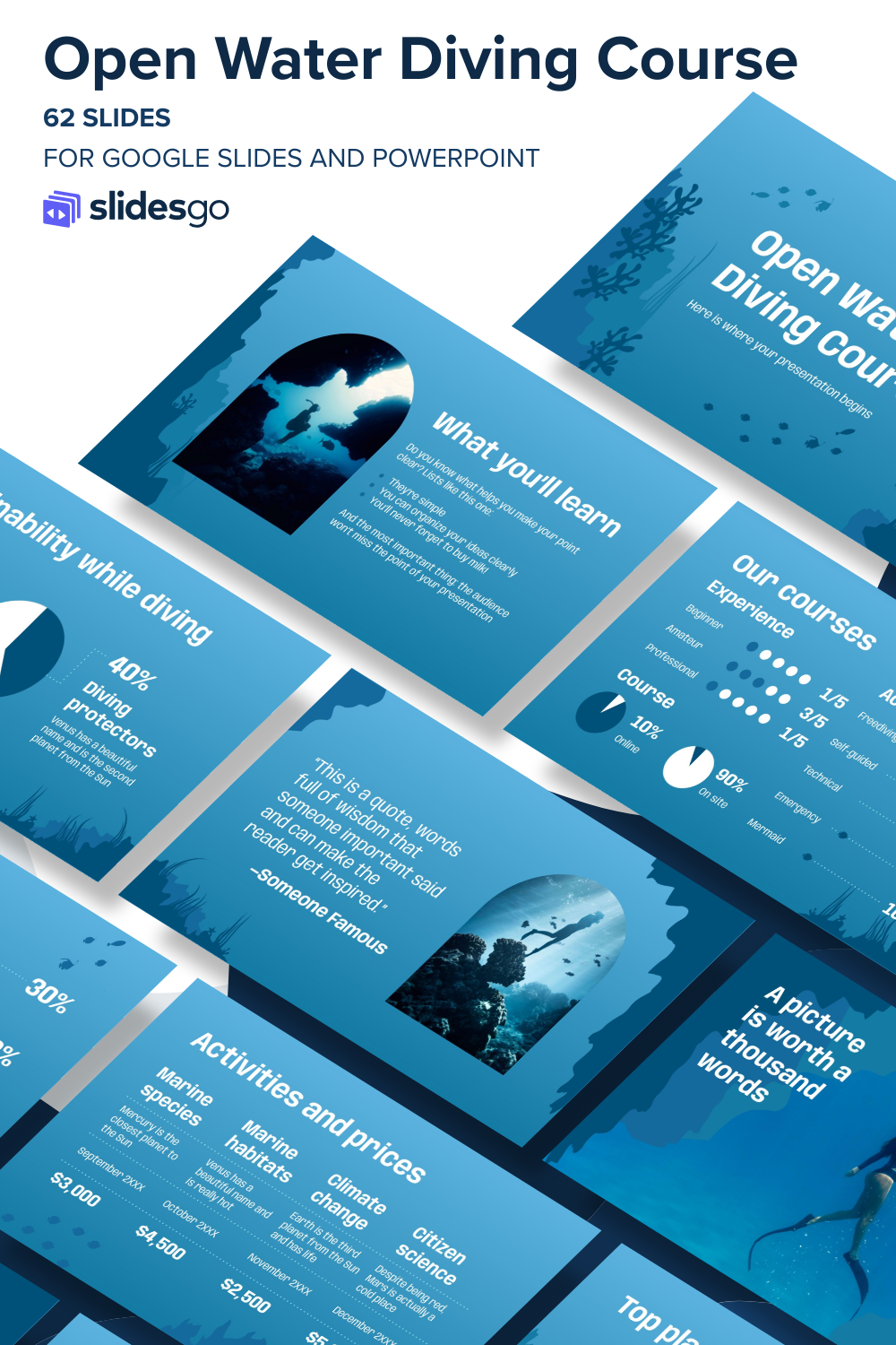 Open Water Diving Course | Google Slides & PowerPoint