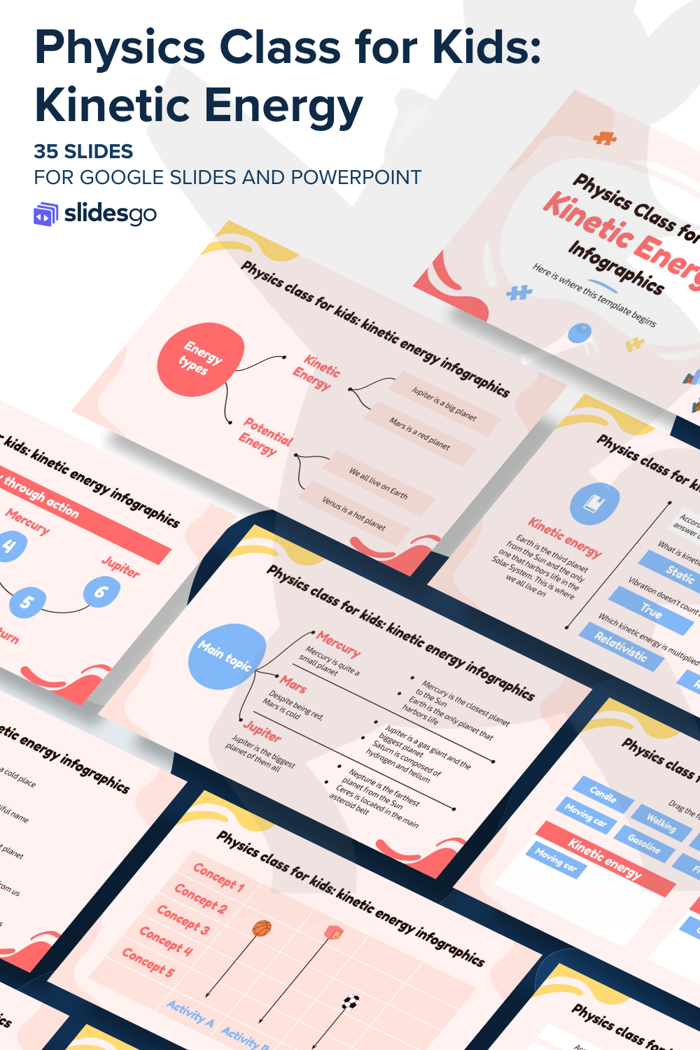 Physics Class for Kids: Kinetic Energy Infographics