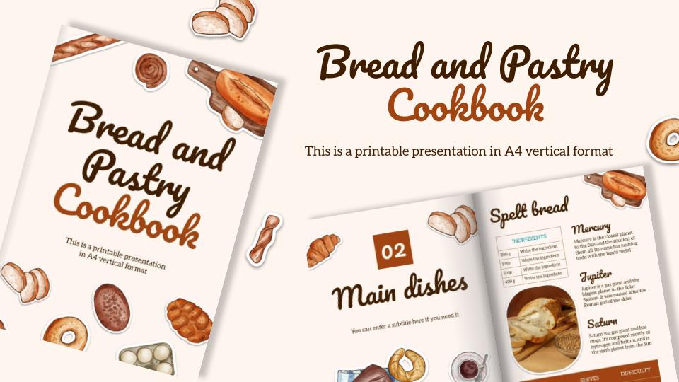 Free Cookbook templates for Google Slides and PowerPoint