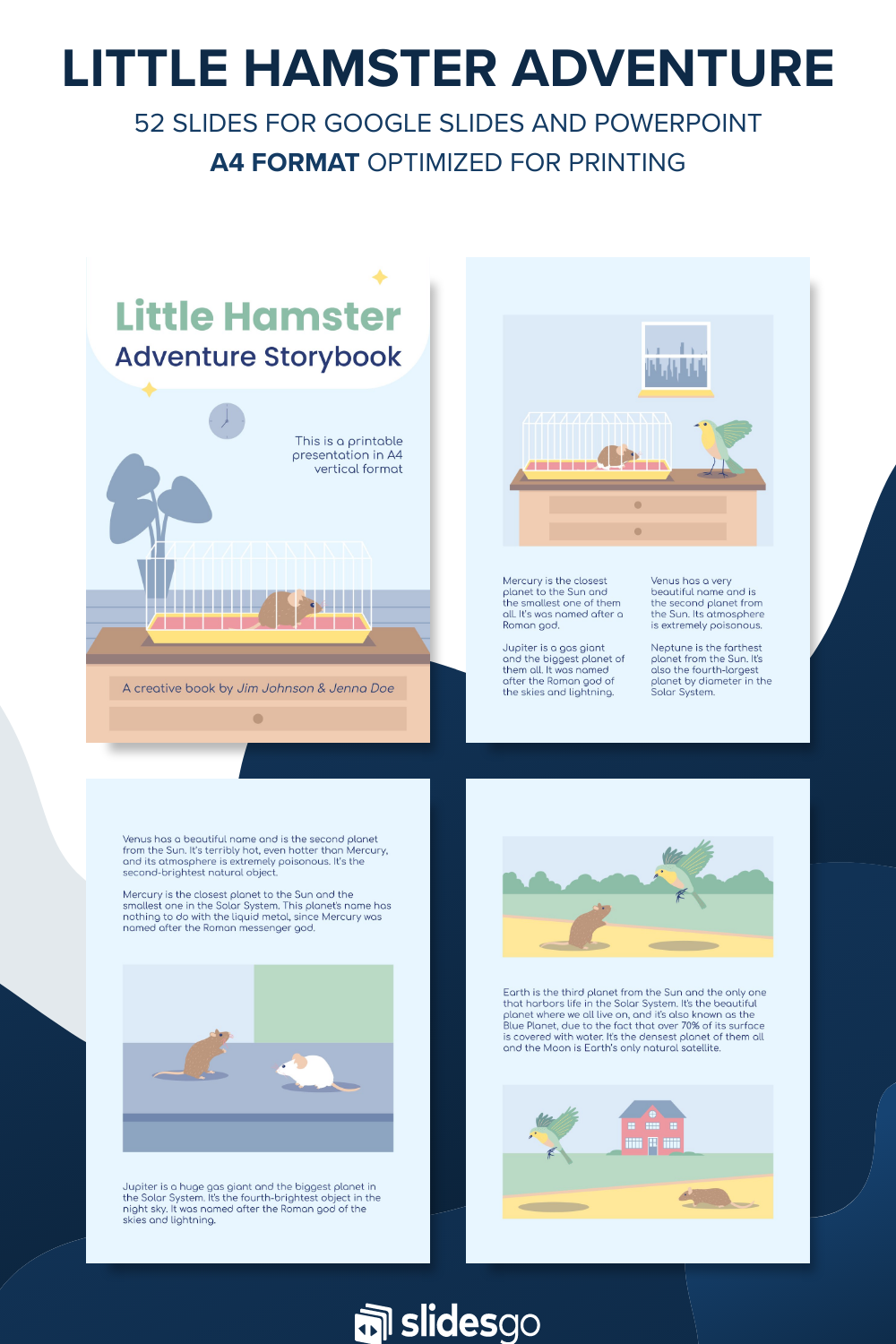 Little Hamster Adventure Storybook | Google Slides & PPT