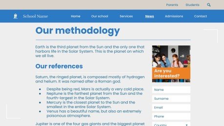 School Center Website Design | Google Slides & PowerPoint
