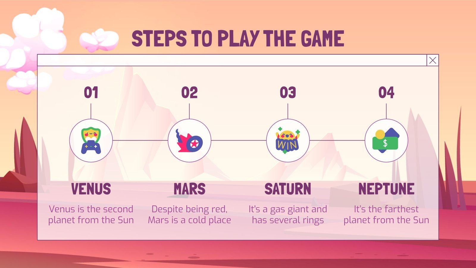 Fantasy Purple Dragon Video Game Minitheme | Google Slides