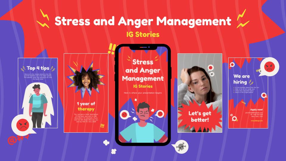 Stress and Anger Management IG Stories | Google Slides & PPT