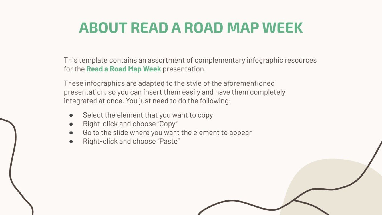 Read a Road Map Week Infographics | Google Slides & PowerPoint