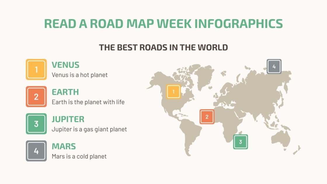 Read a Road Map Week Infographics | Google Slides & PowerPoint