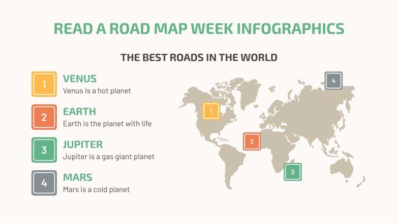 Read a Road Map Week Infographics | Google Slides & PowerPoint