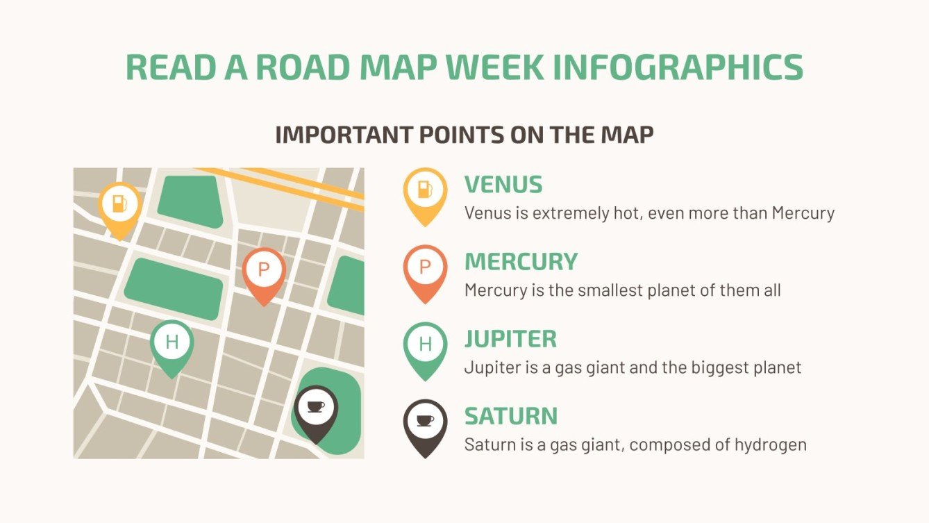 Read a Road Map Week Infographics | Google Slides & PowerPoint