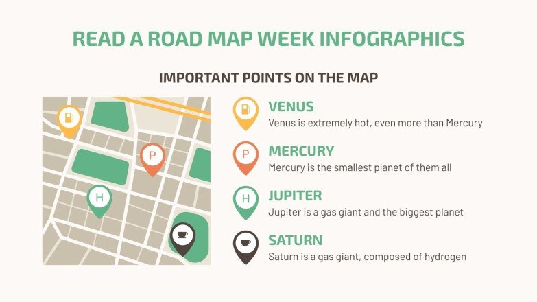 Read a Road Map Week Infographics | Google Slides & PowerPoint