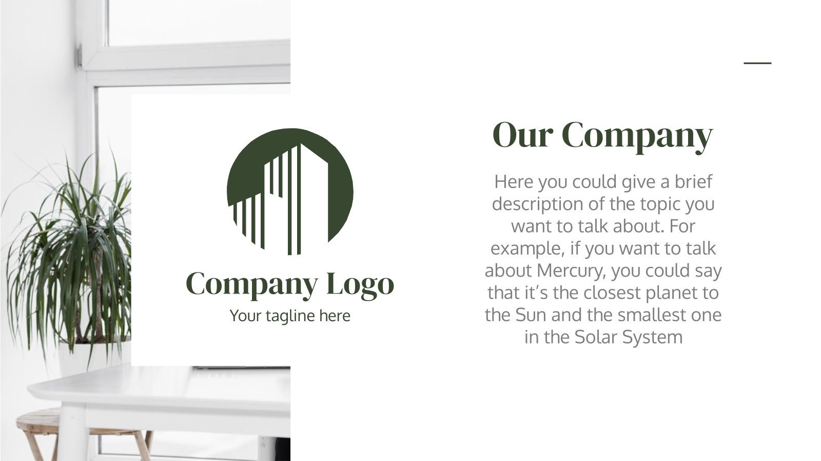 Espaço de co-working | Tema para Apresentações Google e PPT