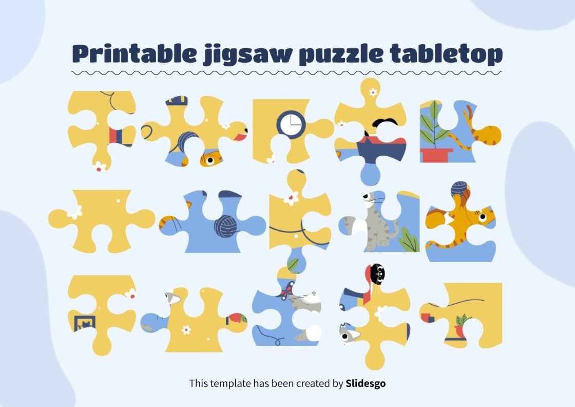 Printable Jigsaw Puzzle Tabletop | Google Slides & PPT