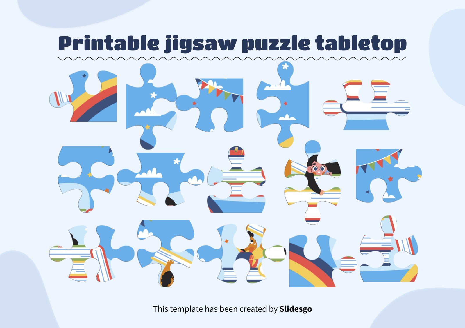 Printable Jigsaw Puzzle Tabletop | Google Slides & PPT