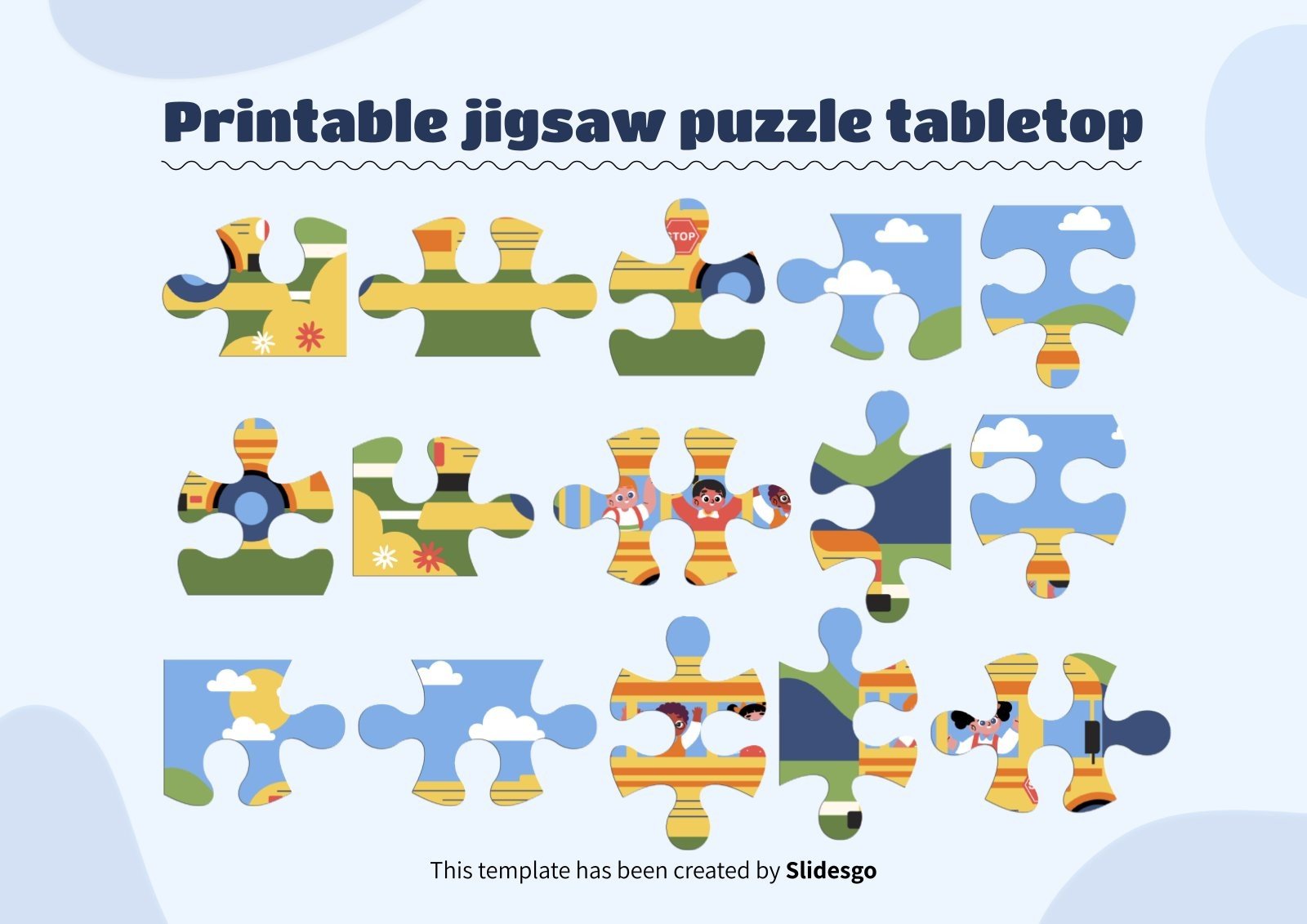 Printable Jigsaw Puzzle Tabletop | Google Slides & PPT