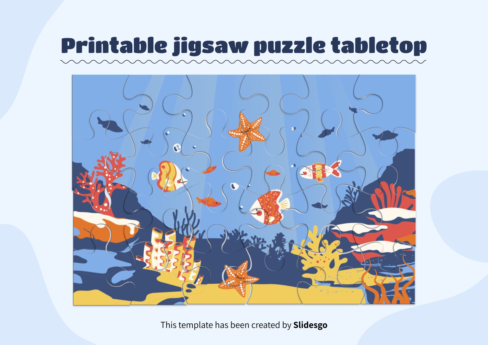Printable Jigsaw Puzzle Tabletop | Google Slides & PPT