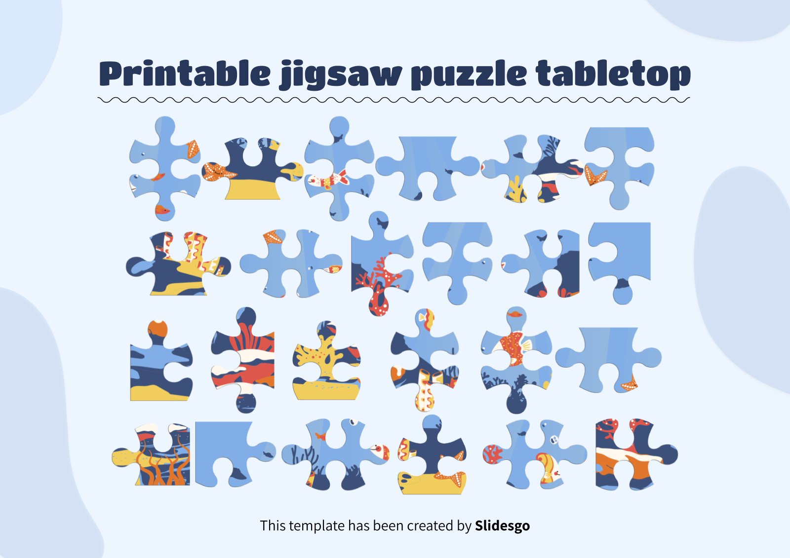 Printable Jigsaw Puzzle Tabletop | Google Slides & PPT