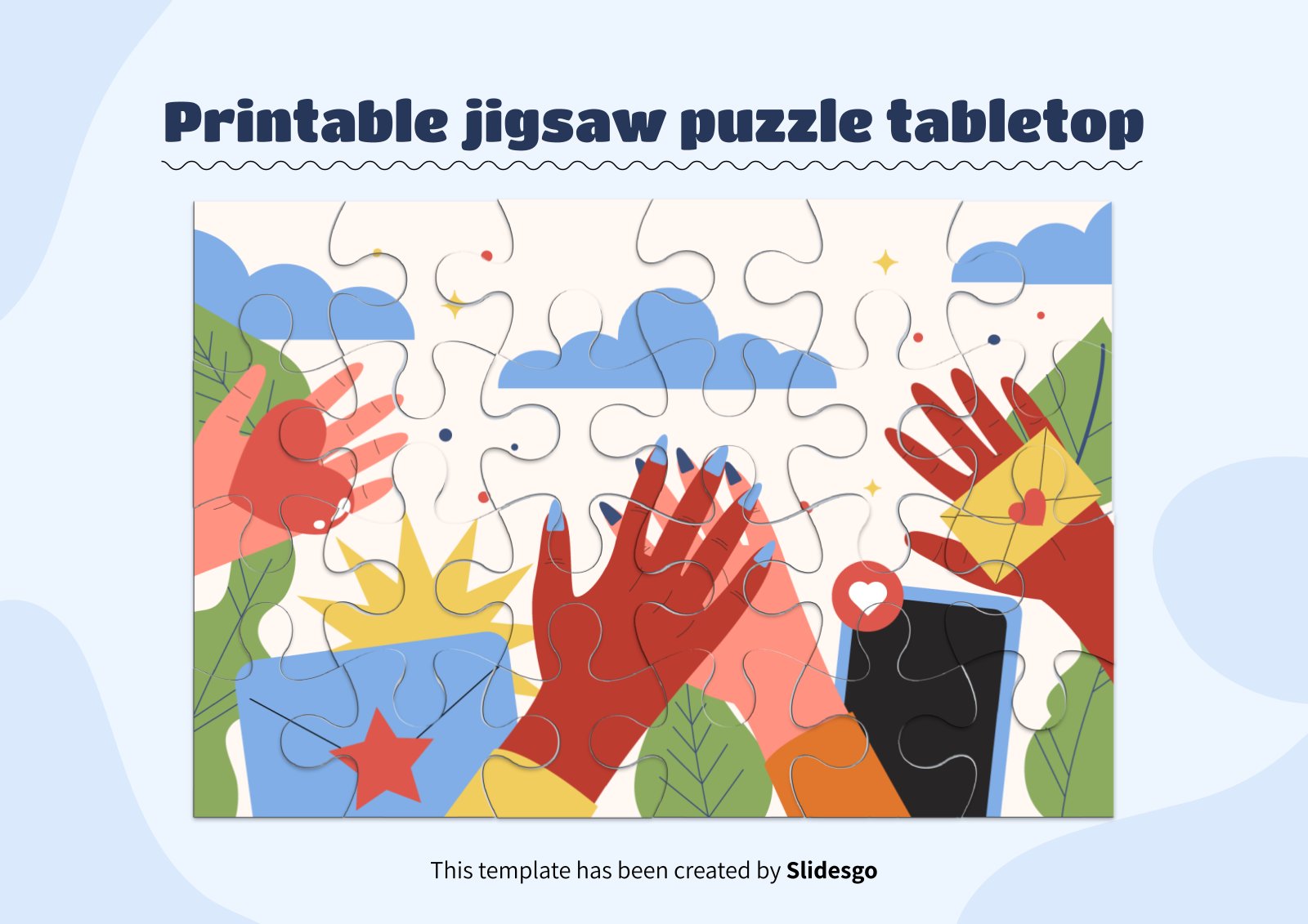 Printable Jigsaw Puzzle Tabletop | Google Slides & PPT