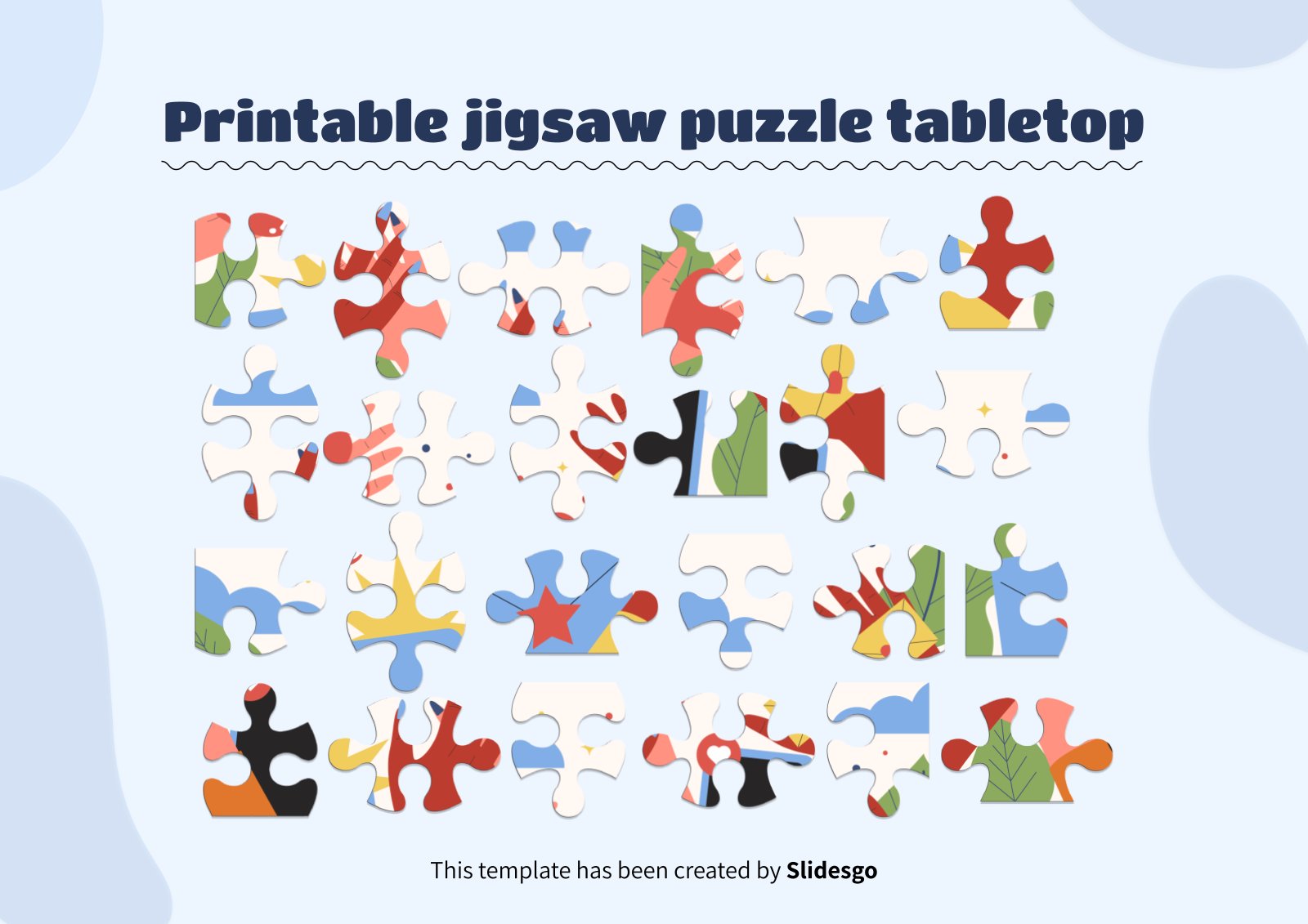 Printable Jigsaw Puzzle Tabletop | Google Slides & PPT